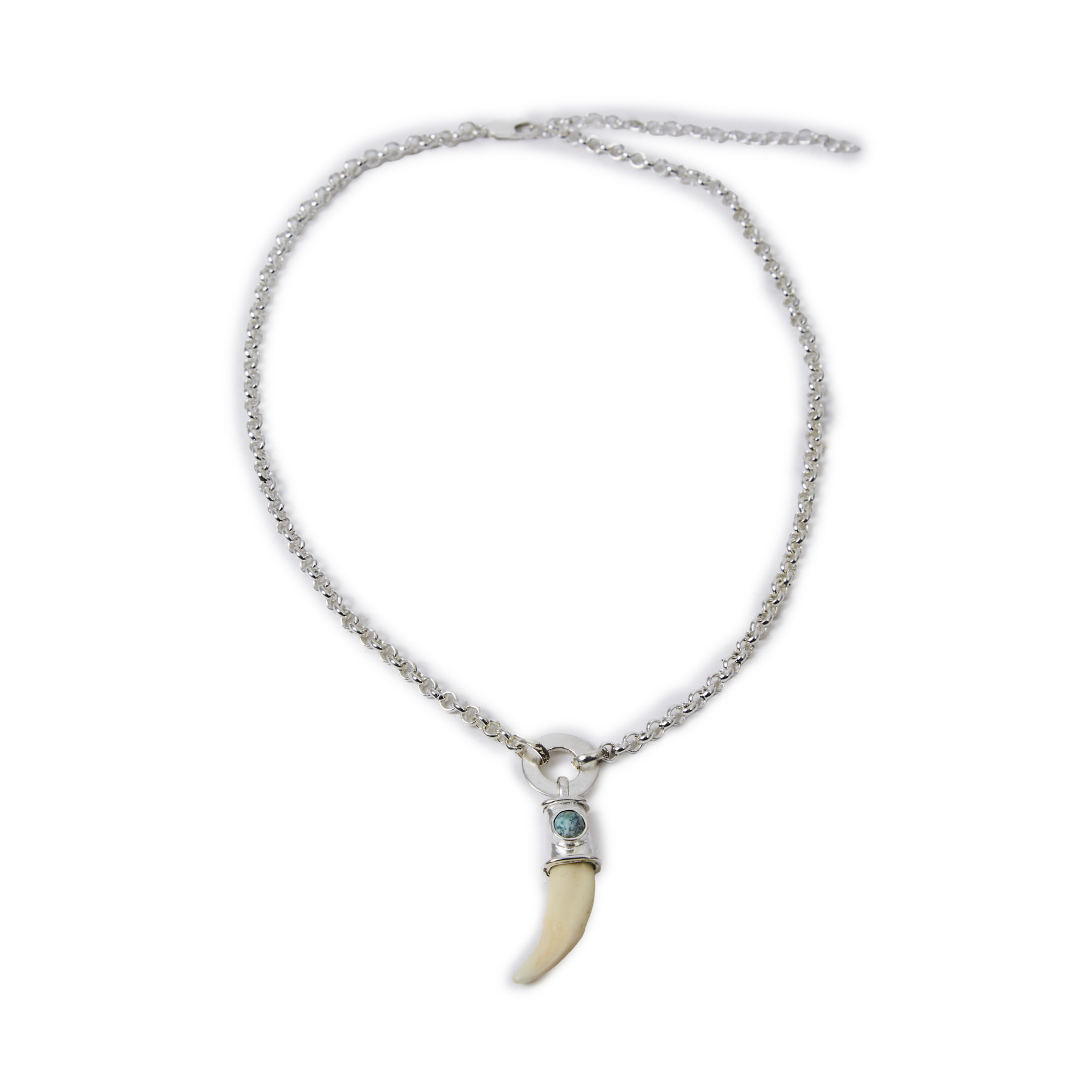 COLLAR COLMILLO CON PIEDRA - ARANDU